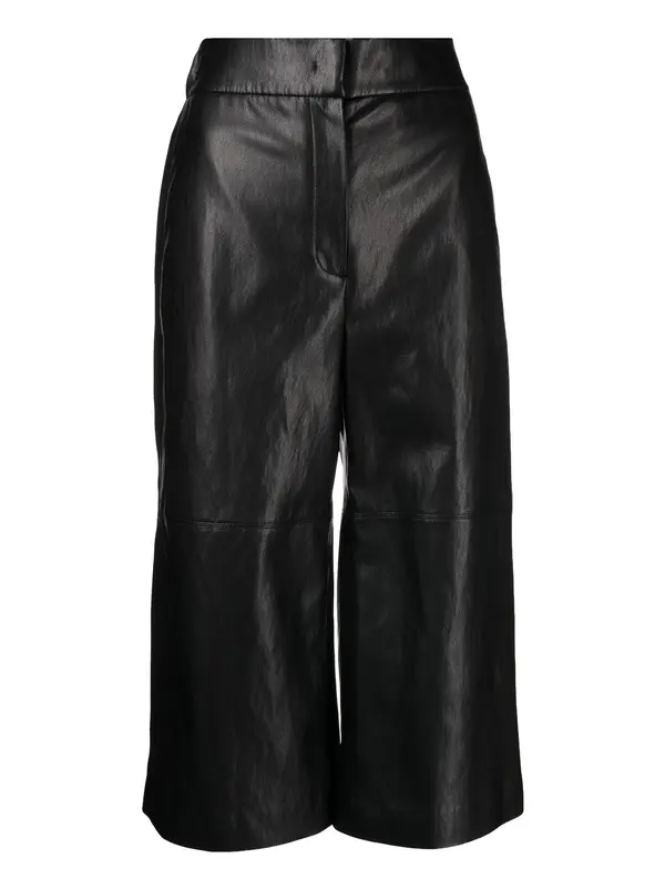 Goen.j High-waist Cropped Trousers - Black