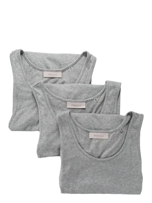 Fear Of God 3 Pack Longline Tank Tops - Grey