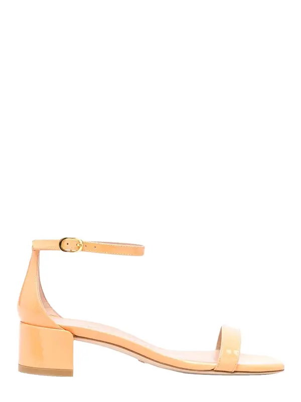 STUART WEITZMAN Nudist Curve Patent Sandals - Orange