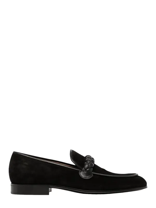 GIANVITO ROSSI Atticus Braided Loafers - Black