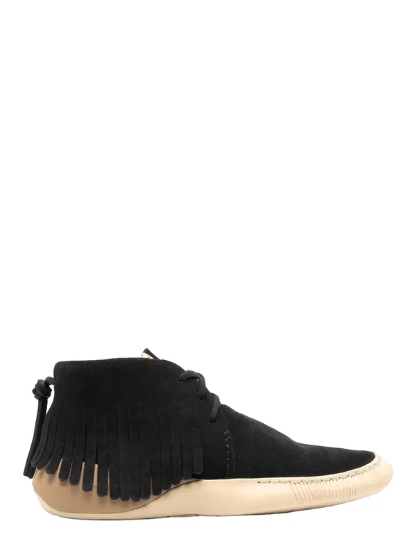 Visvim Fringed Suede Desert Boots - Black