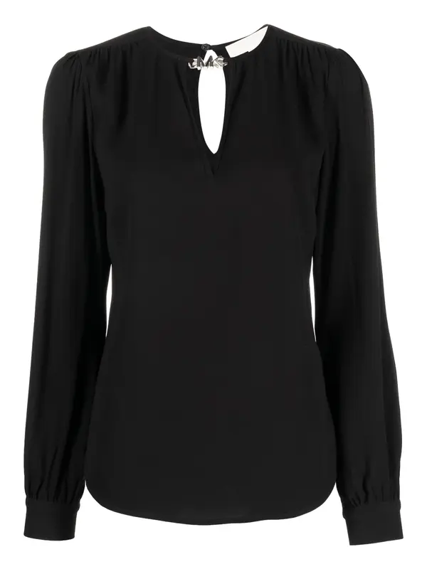 Michael Kors Long Sleeve Blouse - Black