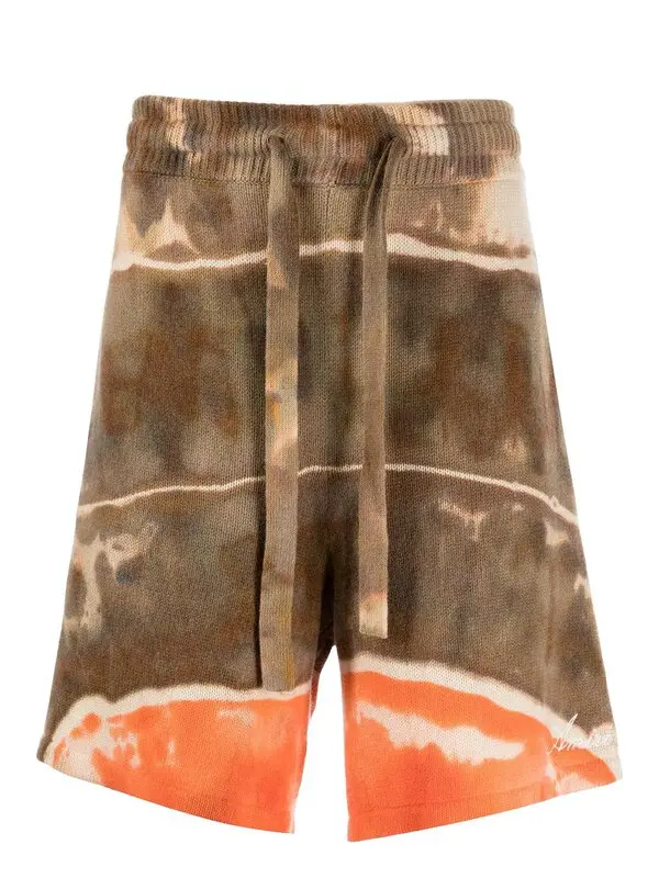 Amiri Tie-dye Cashmere Track Shorts - Multicolour