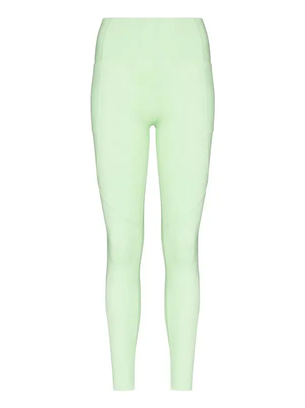 Y3 Panelled Logo Leggings - Green