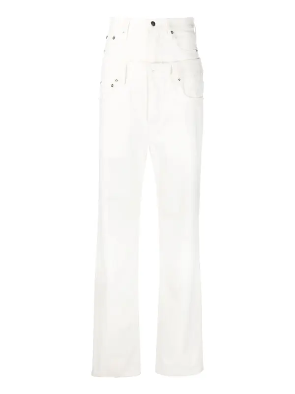AC9 Panelled High-waisted Trousers - White