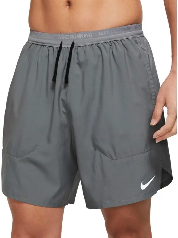 Nike Dri-fit Stride 2-in-1 Running Shorts - Smoke Grey/silver