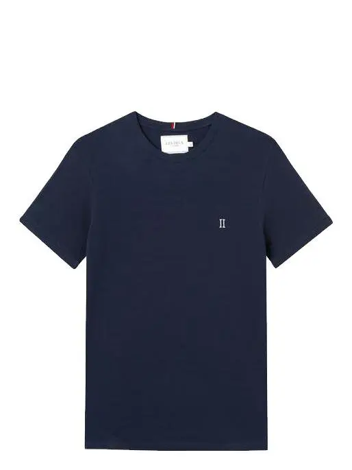LES DEUX Cotton Piqué Crewneck T-shirt - 4646-dark Navy