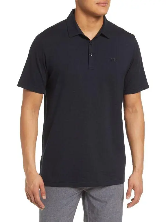 Travis Mathew The Heater Solid Short Sleeve Performance Polo - Black