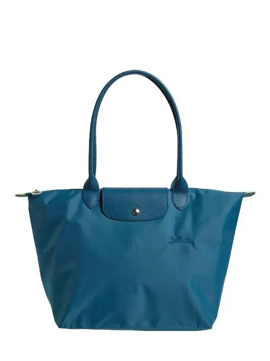 Longchamp Le Pliage Green Recycled Canvas Large Shoulder Tote - Peacock/peacock