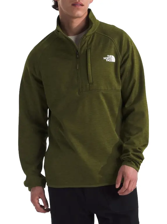 The North Face Canyonlands Quarter Zip Pullover - Forest Olive Heather