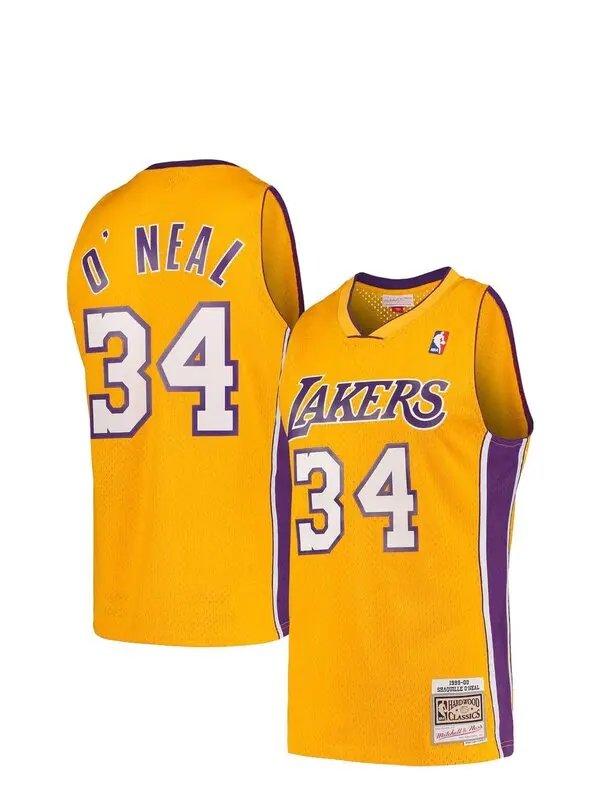 Mitchell & Ness Shaquille O'neal Los Angeles Lakers Hardwood Classics Swingman Jersey - Gold