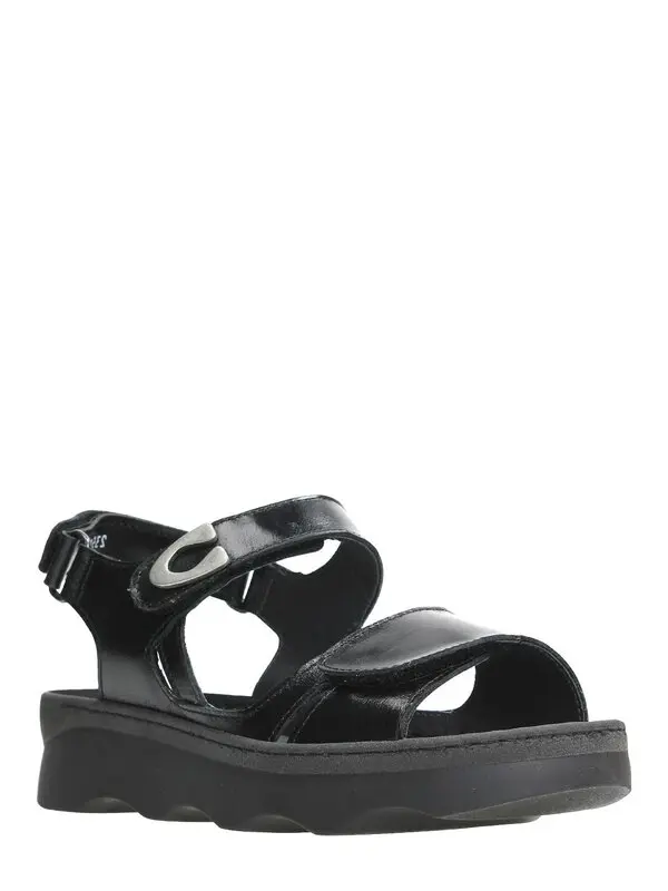 WOLKY Medusa Sandal - Black Reflex Leather