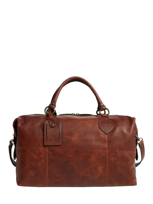 Frye Logan Leather Duffle Bag - Cognac
