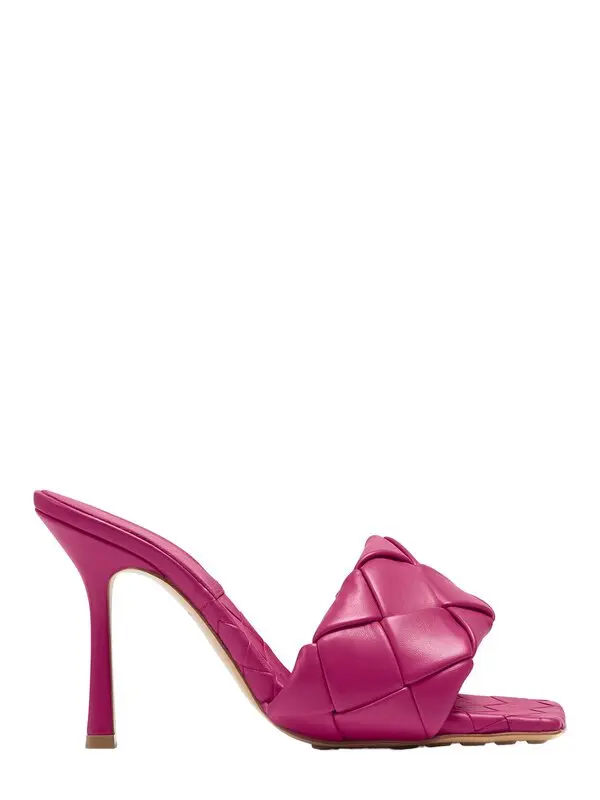 Bottega Veneta The Lido Intrecciato Leather Sandals - Pink