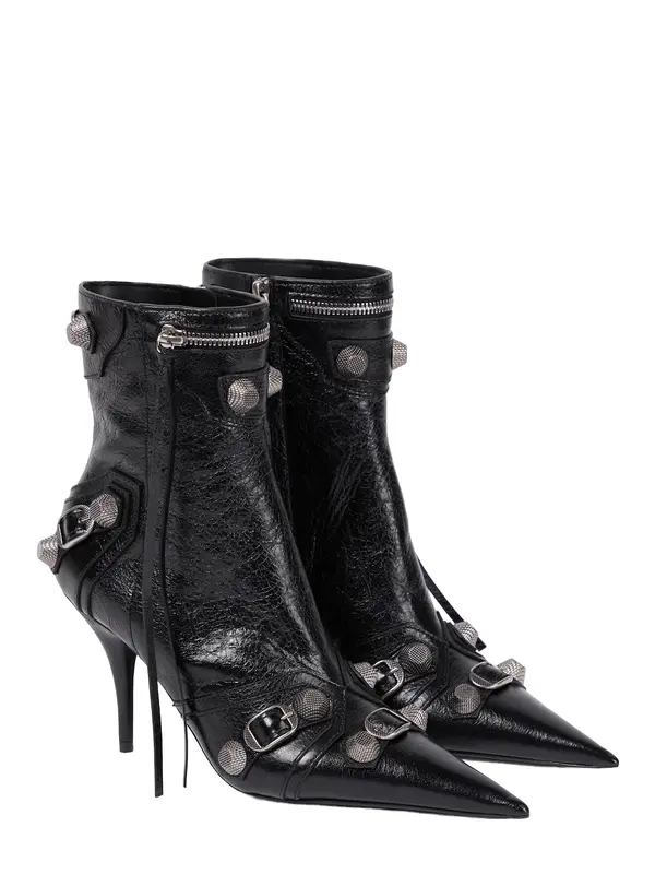 Balenciaga Cagole Ankle Boots - Black