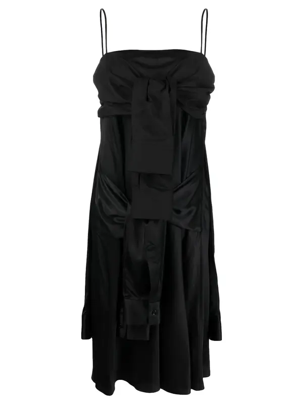 MAISON MARGIELA Knot-detail Midi Dress - Black