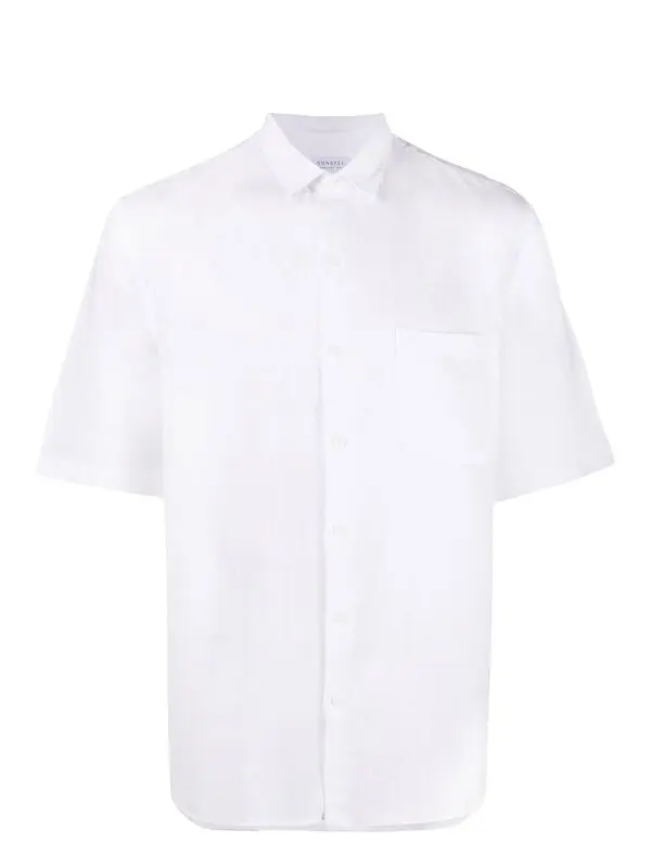 Sunspel Short-sleeved Linen Shirt - White