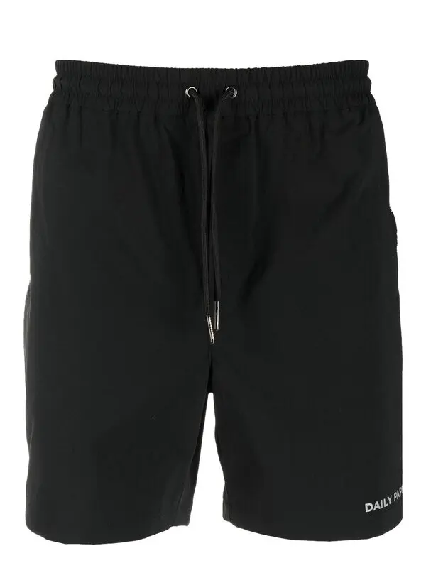 DAILY PAPER Logo-print Shorts - Black