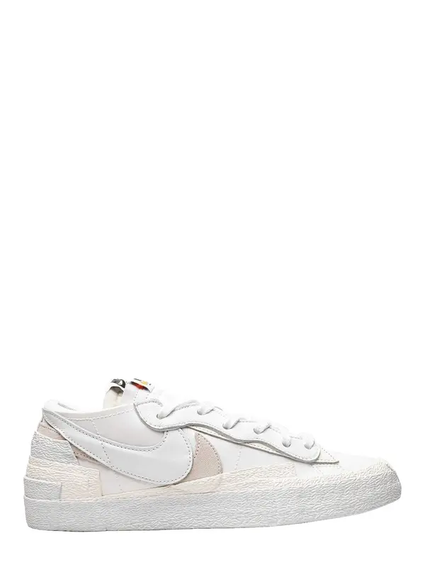 Nike X Sacai Blazer Low Patent Leather Sneakers - White