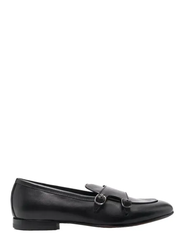 SCAROSSO Virginia Leather Loafers - Black
