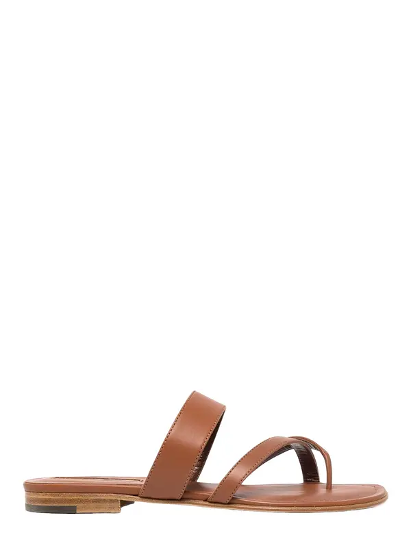 Manolo Blahnik Susa Crossover Straps Sandals - Brown
