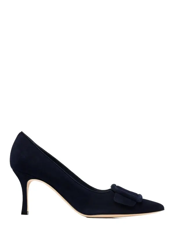 Manolo Blahnik Maysale Velvet 70mm Pumps - Blue