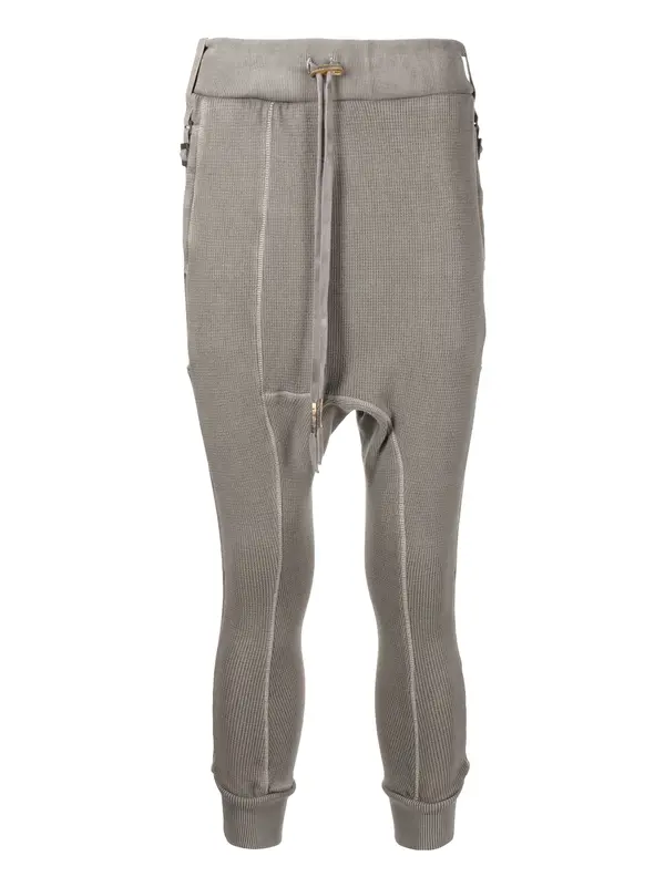 Boris Bidjan Saberi Cropped Drop-crotch Track Pants - Brown