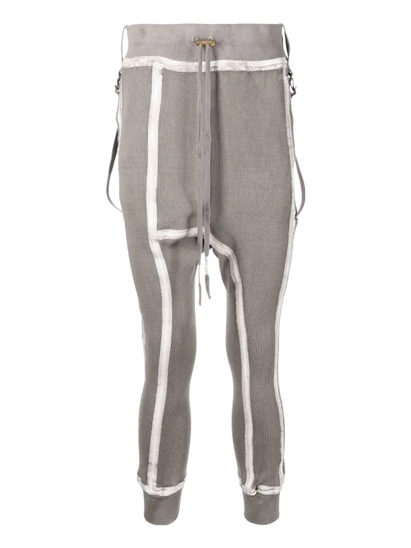 Boris Bidjan Saberi Tape-detail Drawstring Track Pants - Brown