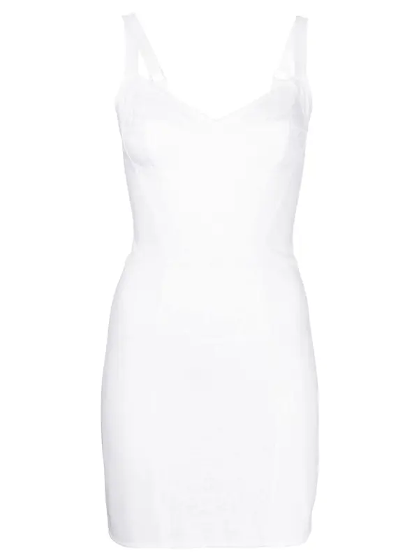 Dolce & Gabbana Lace-panel Bustier Dress - White