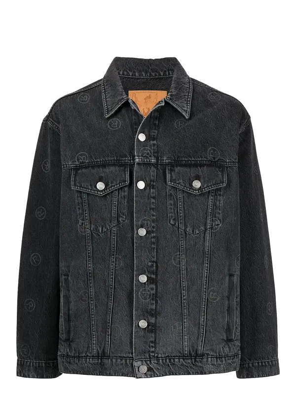Martine Rose Logo-print Denim Jacket - Black