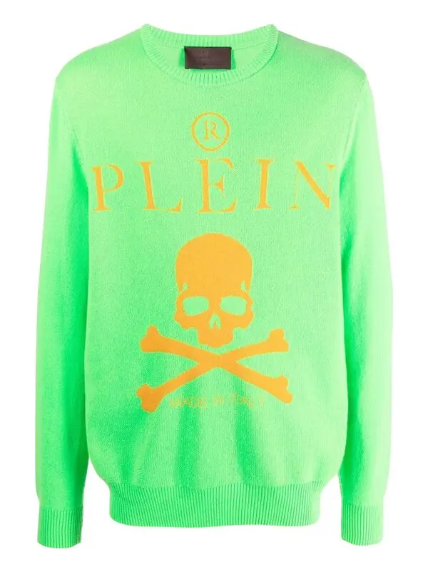Philipp Plein Skull Cashmere Jumper - Green