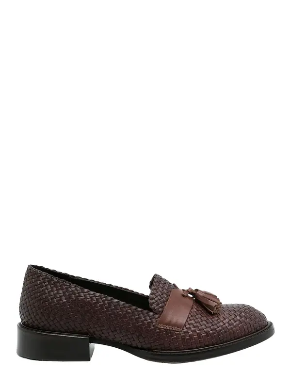 STUDIO CHOFAKIAN Tassel-detail Slip-on Oxford Shoes - Brown
