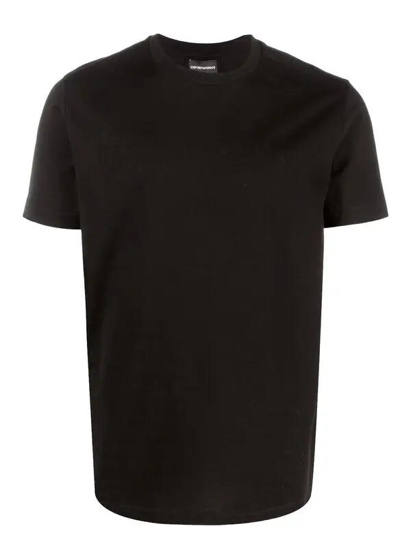 Emporio Armani Logo-print Short-sleeved T-shirt - Black