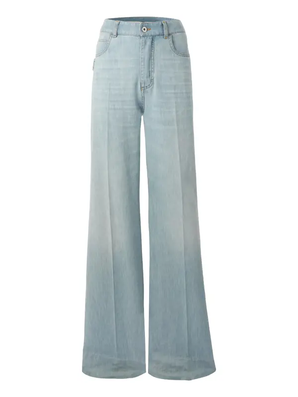 Bottega Veneta High-rise Wide-leg Jeans - Blue