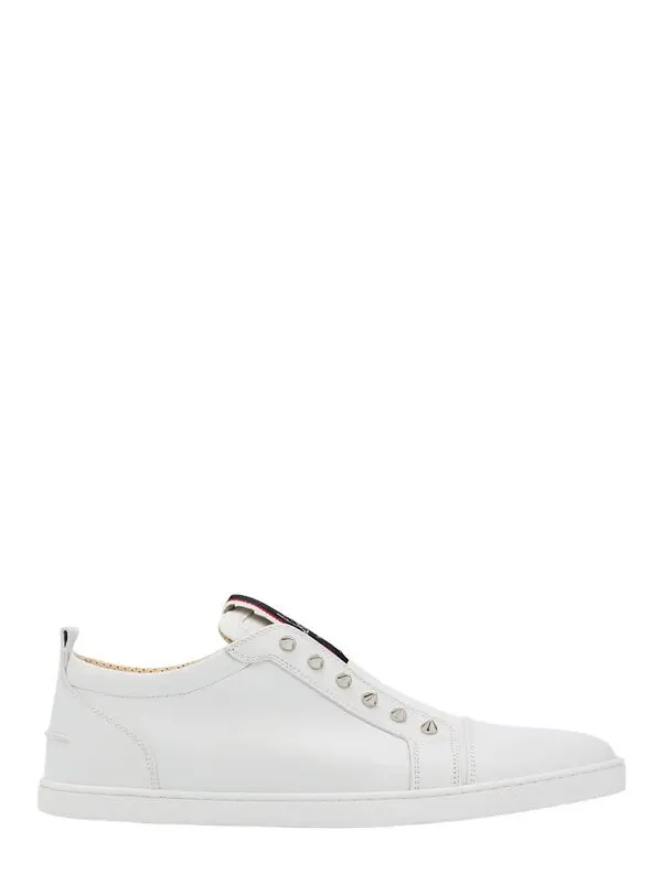 CHRISTIAN LOUBOUTIN Leather Slip-on Sneakers - White
