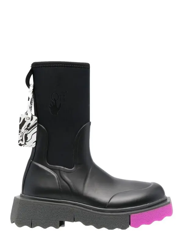 Off-White Rainboot Sponge Ankle Boots - Black