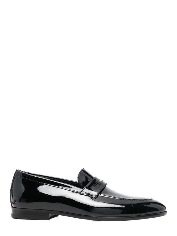 SCAROSSO Marzio Patent Leather Loafers - Black