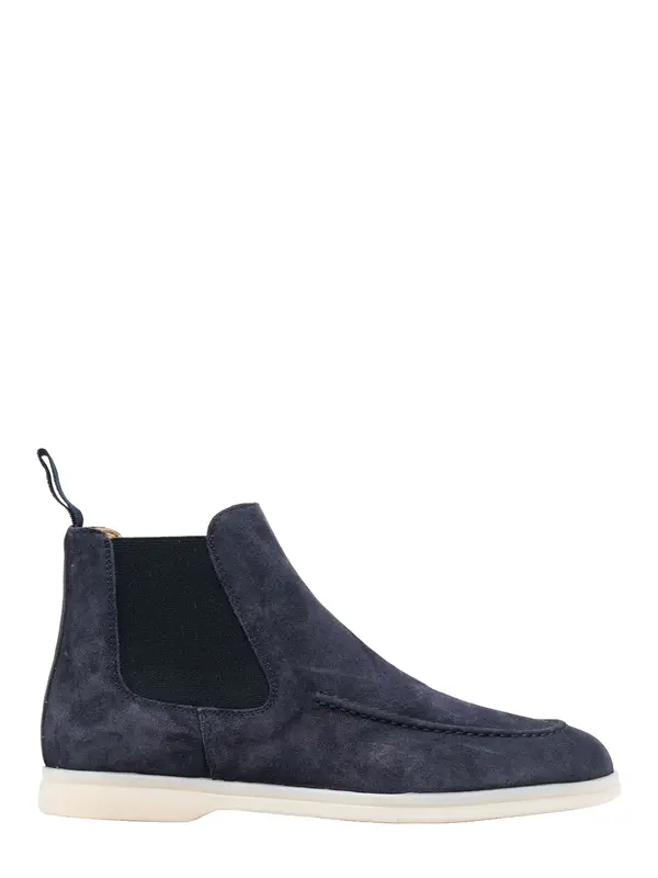 SCAROSSO Eugenia Suede Chelsea Boots - Blue