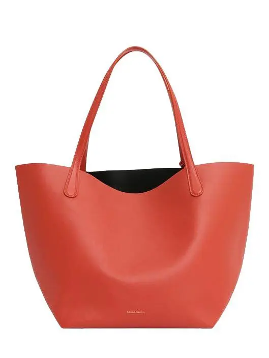 MANSUR GAVRIEL Soft Leather Everyday Tote - Pomodoro/black