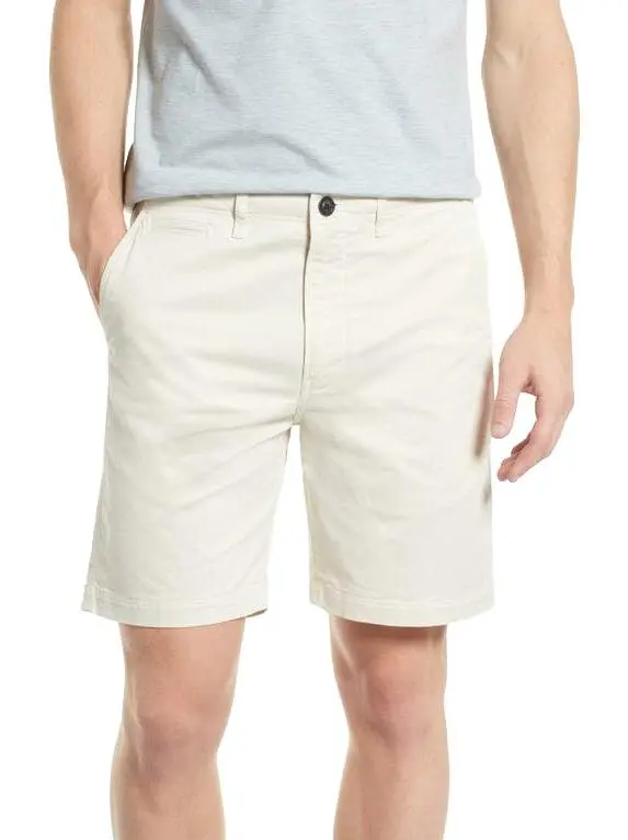 Billy Reid Cotton Blend Chino Shorts - Eggshell