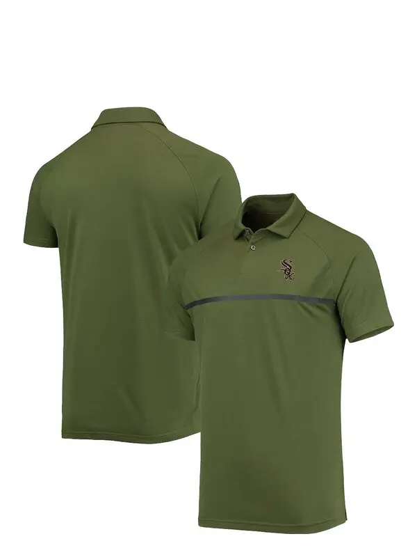 LEVELWEAR Chicago White Sox Delta Sector Raglan Polo - Olive