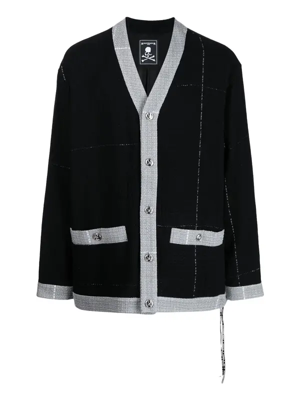 MASTERMIND WORLD Embroidered-logo Cardigan - Black