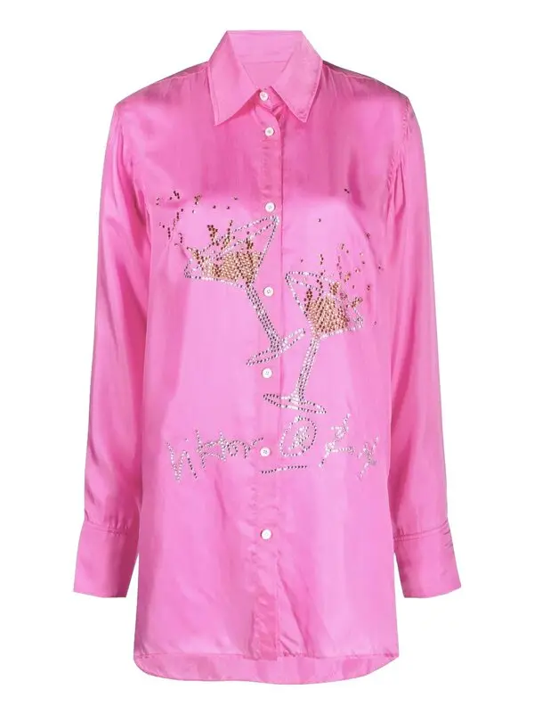 Viktor & Rolf Business Affairs Crystal- Embellished Shirt - Pink
