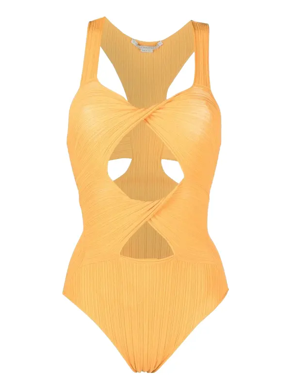 Stella McCartney Cut-out Knit Bodysuit - Orange