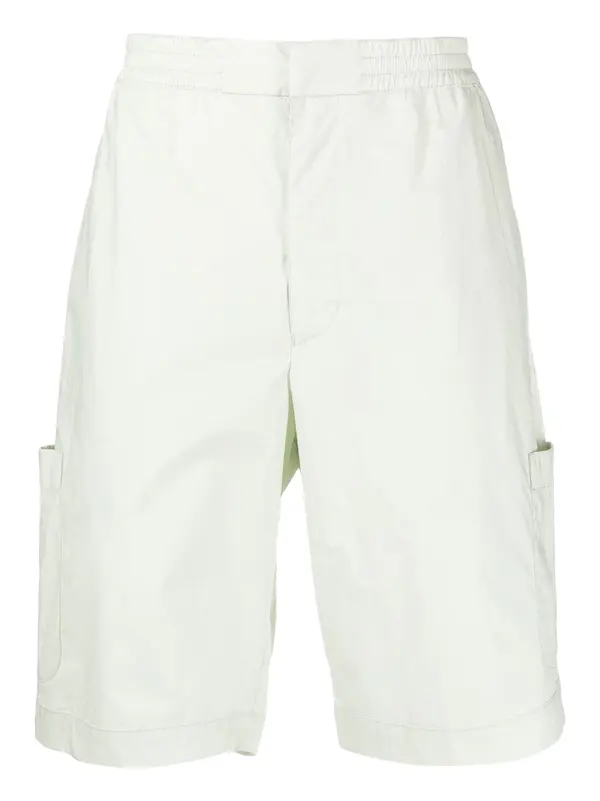 AMBUSH Elasticated Waist Cotton Bermuda Shorts - Green