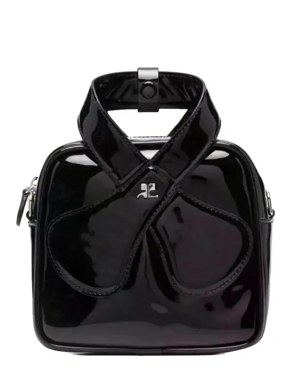 COURREGES Loop Leather Tote - Black