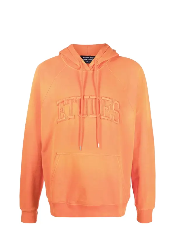 ÉTUDES STUDIO Logo-embroidered Hoodie - Orange