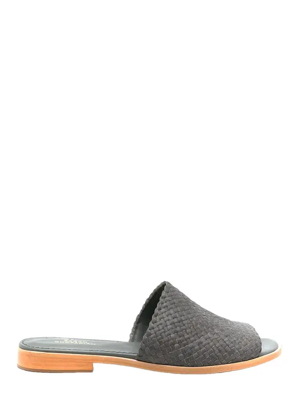 STUDIO CHOFAKIAN Interwoven Flat Leather Sandals - Grey