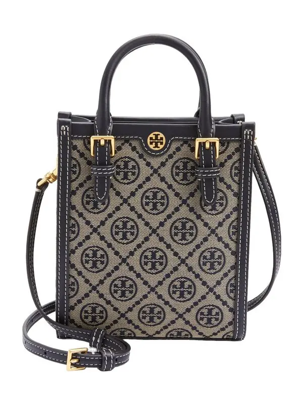 Tory Burch T Monogram Jacquard Mini Tote - Tory Navy
