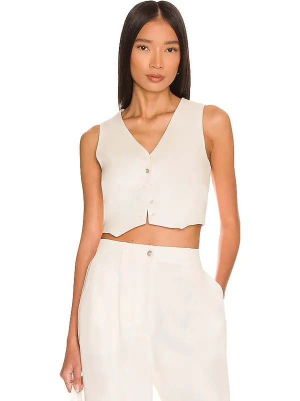 Donni. Cropped Vest - Creme